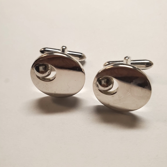 SWANK | Accessories | Vintage Swank Modernist Cufflinks Silver Tone Mid ...